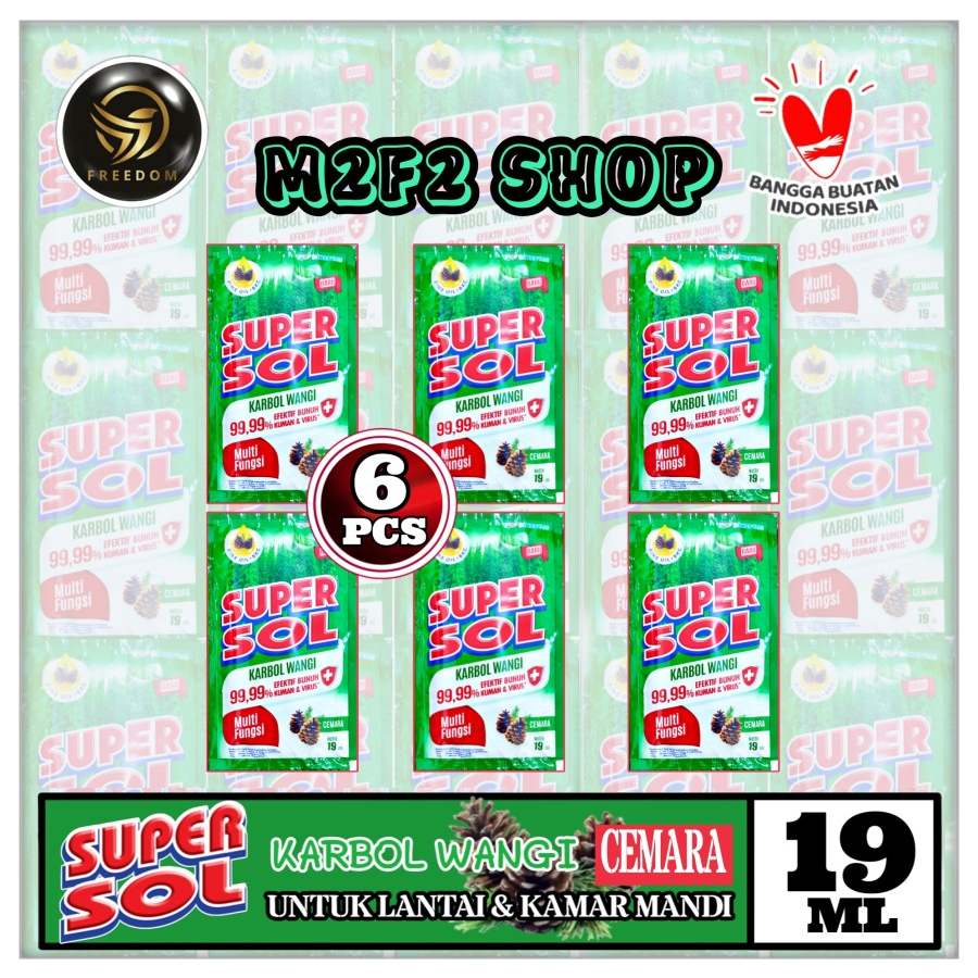 Jual Supersol Karbol Wangi Pine Reguler Sachet - 19 ml (Kemasan 6 Pcs ...