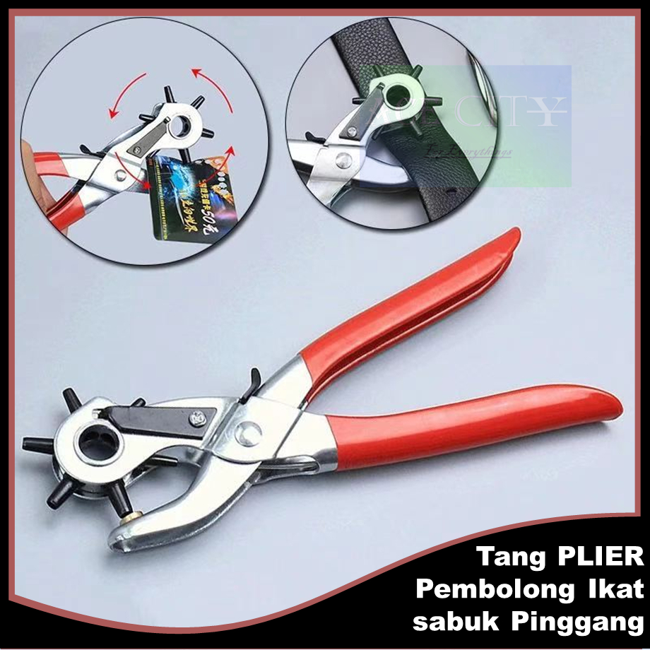 Jual Tang Pembolong Ikat sabuk Pinggang /PLIER dengan 6 Fungsi Lubang ...