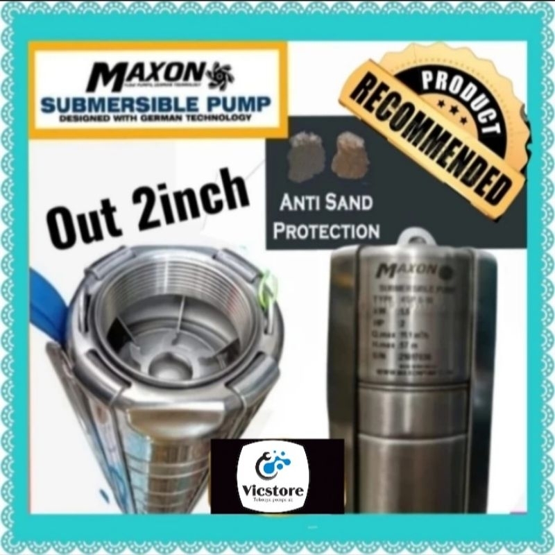 Jual Pompa satelit Maxon Italy 4SP8/10 STAINLESS Anti SAND 2Hp 2 inch ...