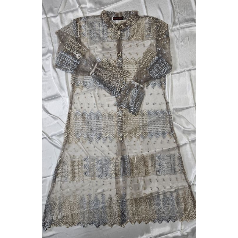 Jual Outer brukat twotone/tile korea | Shopee Indonesia