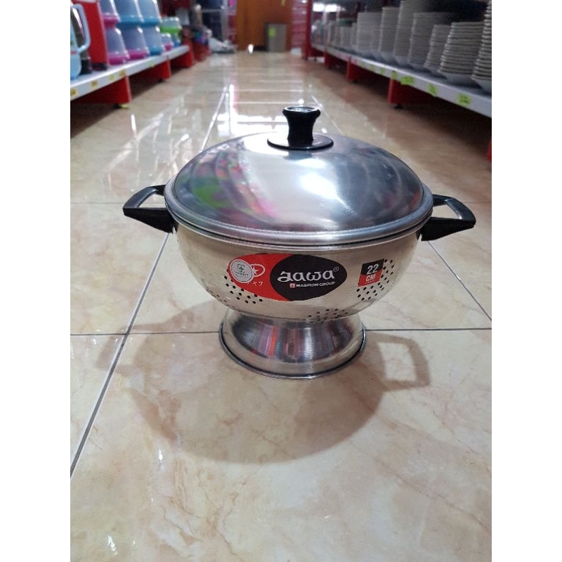 Jual Sangku Alumunium jawa/Tempat nasi + tutup 22cm | Shopee Indonesia