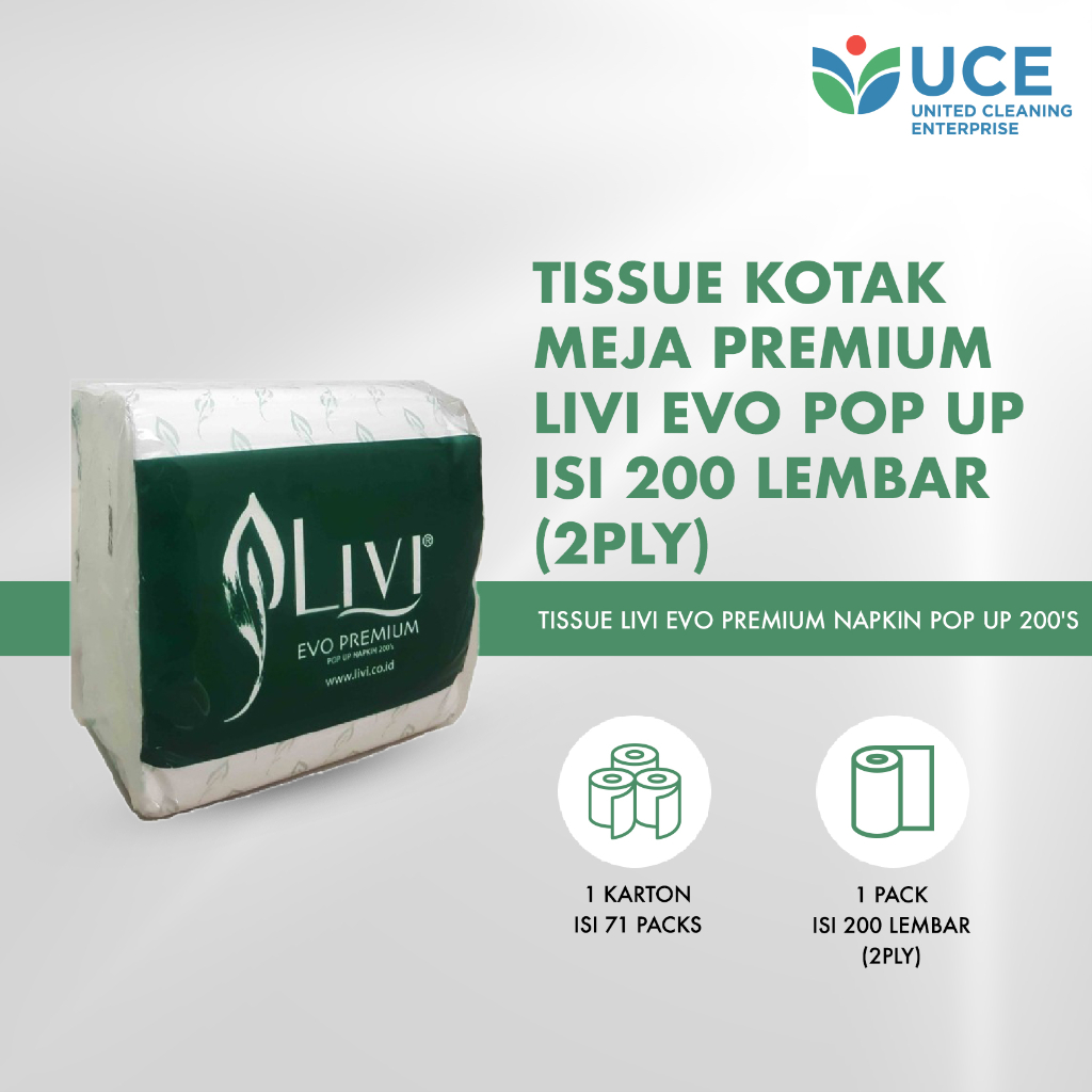 Jual LIVI Tissue Kotak Meja Pop Up isi 200 lembar (2ply) | Shopee Indonesia