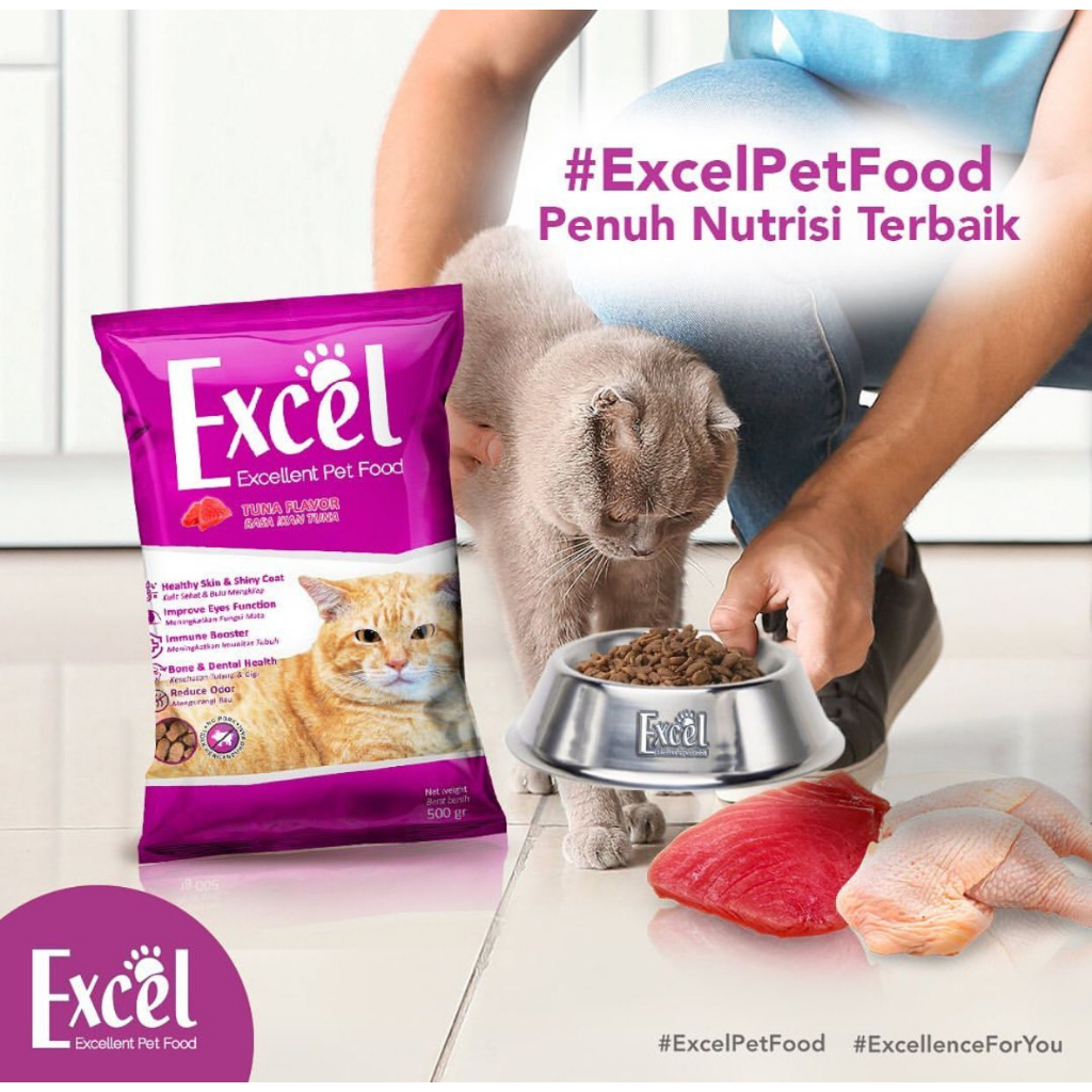 Jual MAKANAN KUCING EXCEL 500 GR IKAN TUNA BENTUK IKAN / Excel Cat Food ... Jual MAKANAN KUCING EXCEL 500 GR IKAN TUNA BENTUK IKAN / Excel Cat Food ...