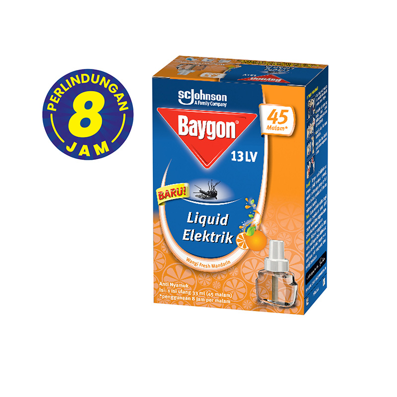 Jual Baygon Liquid Elektrik Obat Pembasmi Nyamuk Fresh Mandarin 33 ml | Shopee Indonesia