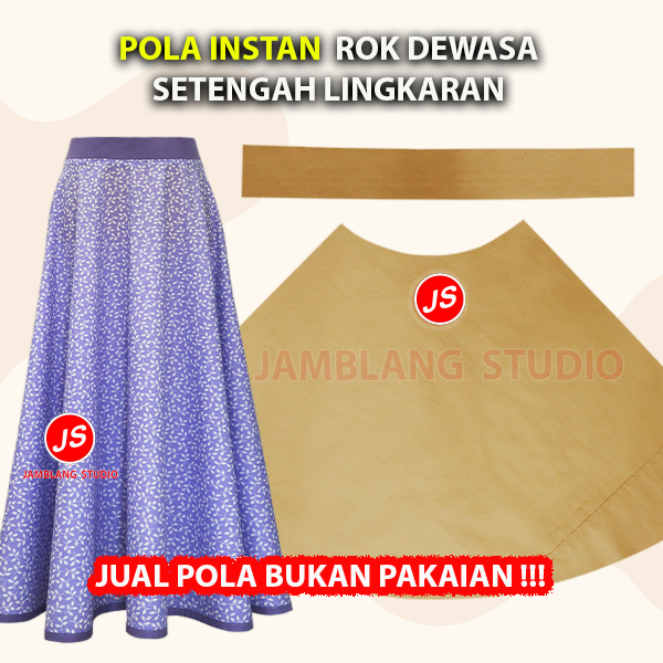 Jual Pola Instan Rok Dewasa Setengah Lingkaran | Shopee Indonesia