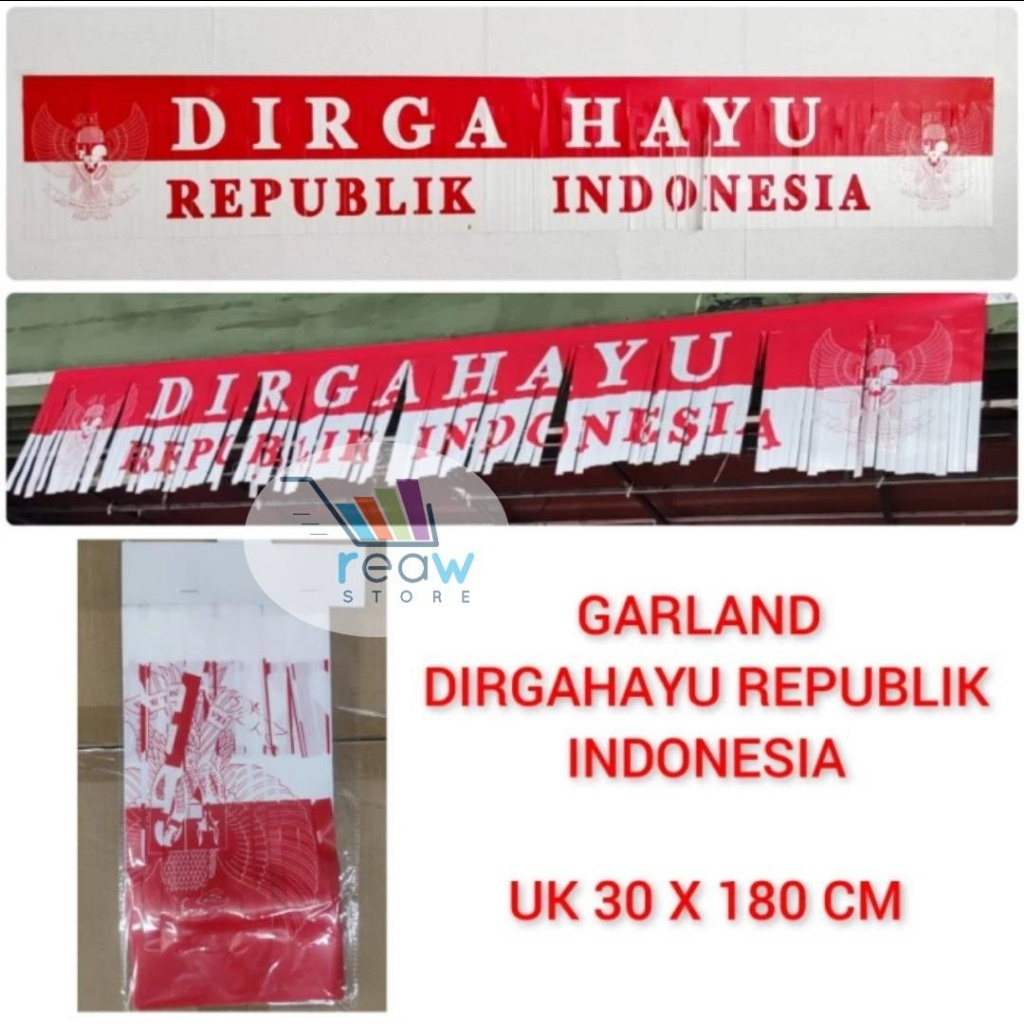 Jual Banner Rumbai Garland Bendera Merah Putih Hiasan Dekorasi HUT RI ...