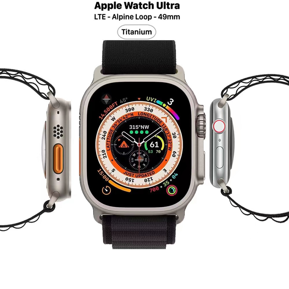 Jual A/pple Watch Ultra 49mm GPS + Cellular Ocean Band,Bluetooth Smart ...