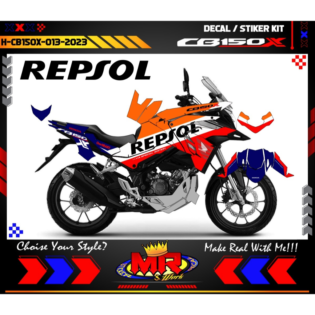 Jual Decal Semifull Stiker Motor Honda CB 150 X Repsol Edition Race ...