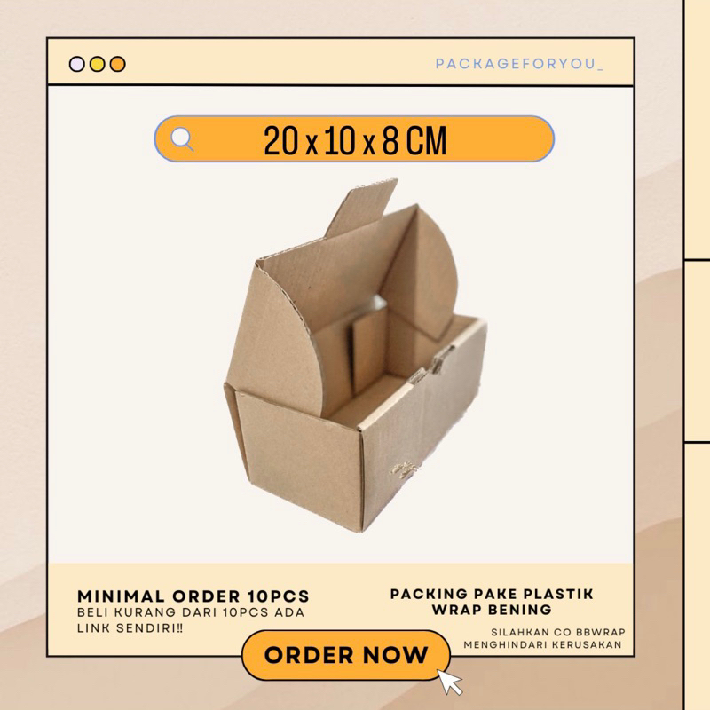 Jual Box/Mini Box/Dus Die Cut 20x10x8 cm Pizza Packaging Polos Olshop ...