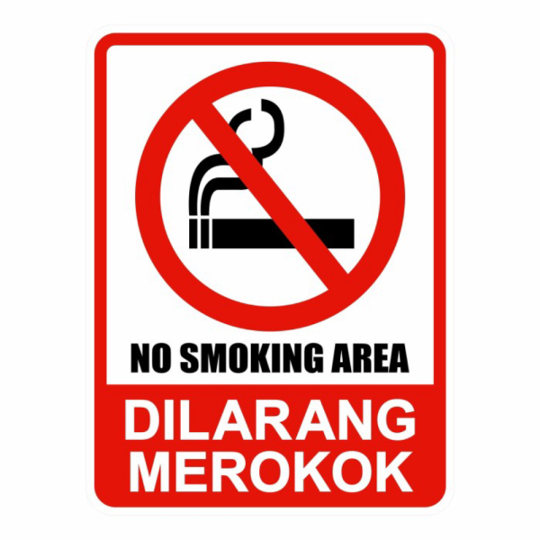 Jual Dijual Rambu Plang Dilarang Merokok No Smoking 45cm x 60cm Plat ...