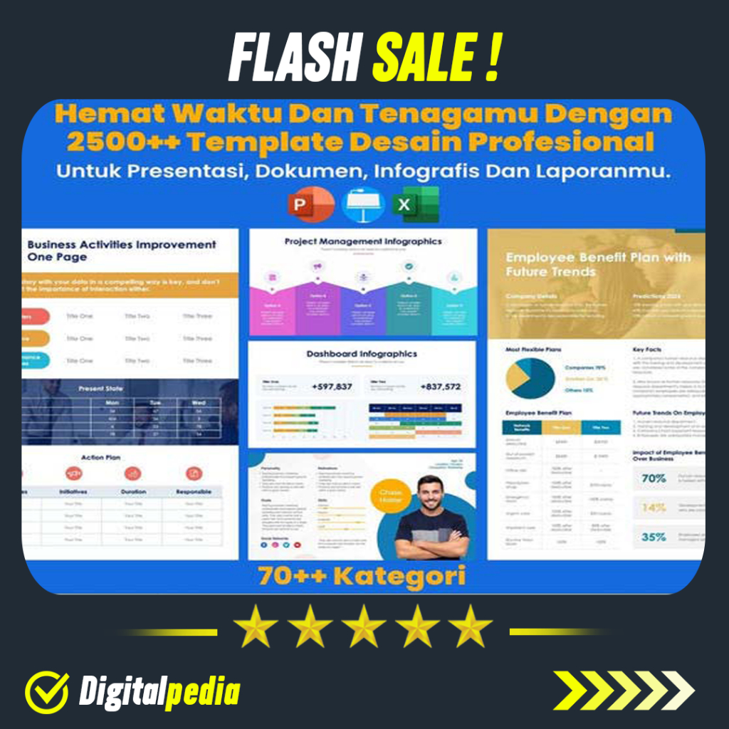 Jual 2.500 Template Power Point Slide Infographics BizoGraph PPT Premium Presentasi Professional ...