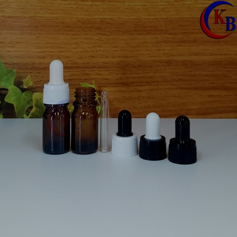 Jual BOTOL PIPET 5 ML SERUM TETES NON SEGEL / BOTOL KACA COKLAT TEBAL ...