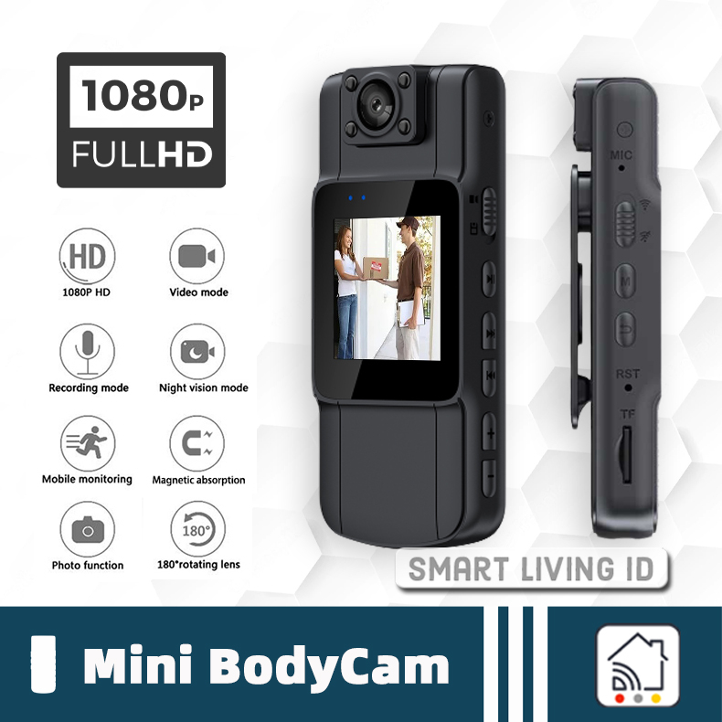 Jual Mini Body Cam Security Spy Camera Full HD 1080P Rotating Lens ...