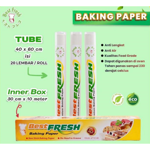 Jual Baking Paper Roll Best Fresh Kertas Roti Anti Lengket 30 cm x 10 M ...