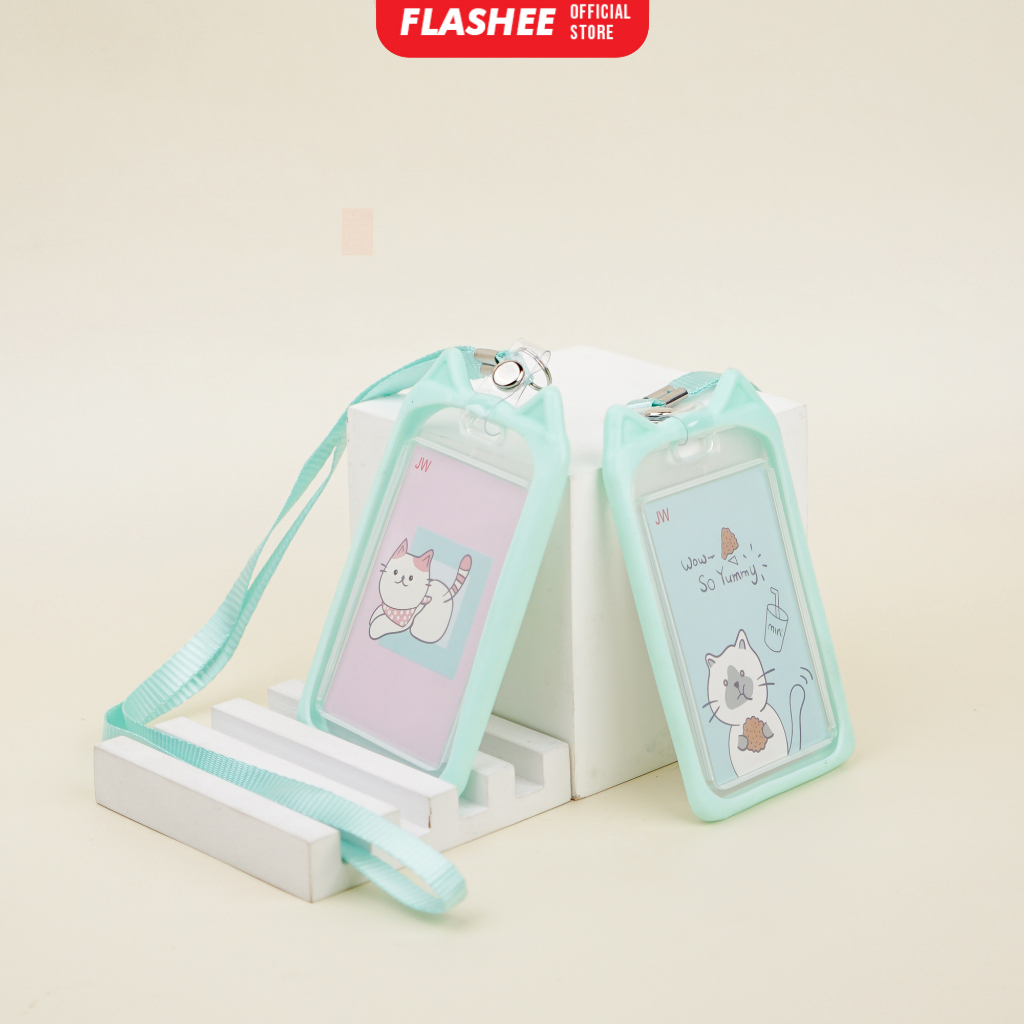 Jual Flashee Lanyard ID Card Motif Kawai Kucing Lucu Flashee ID Card ...