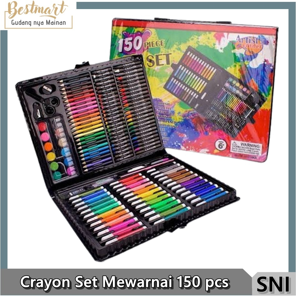Jual Crayon Set 150 pcs / Krayon Set / Art Set / Perlengkapan ...