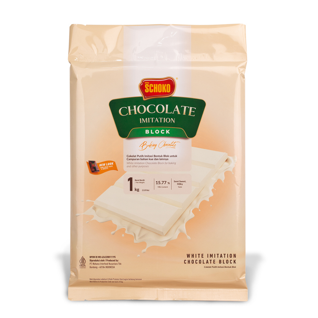 Jual SCHOKO White Compound Chocolate Block - 1 Kg / Coklat Batangan ...