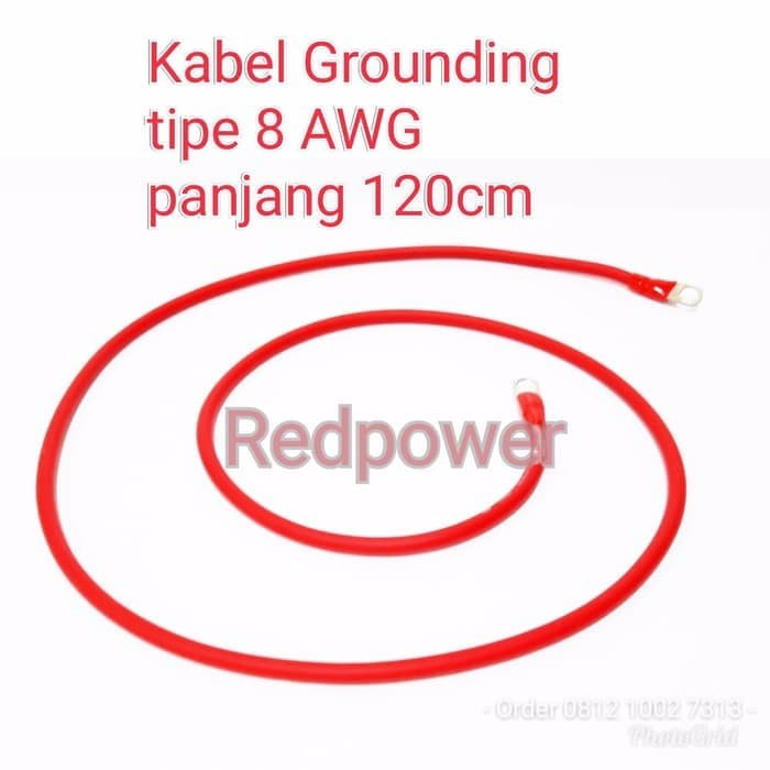 Jual Kabel 8 AWG untuk ground mobil panjang 120 cm lengkap dengan skun ...