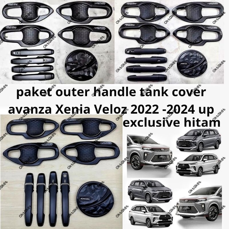Jual paket outer handle tank cover Avanza Xenia Veloz 2022 2023 2024 2025 Gr hitam dop | Shopee ...
