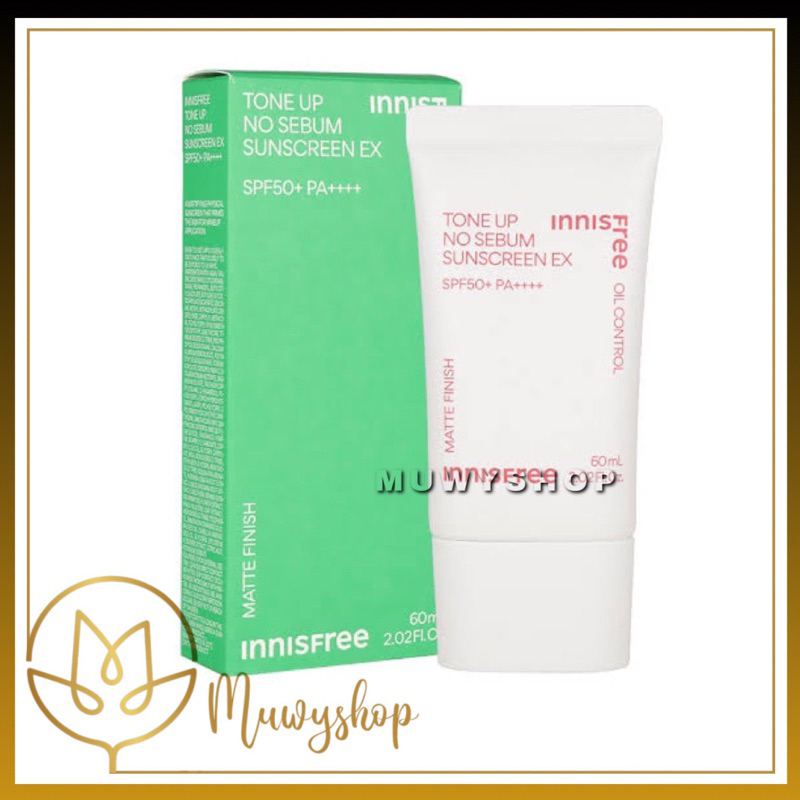 Jual Innisfree Tone Up No Sebum Sunscreen EX SPF50+ PA++++ 50ml | Shopee Indonesia