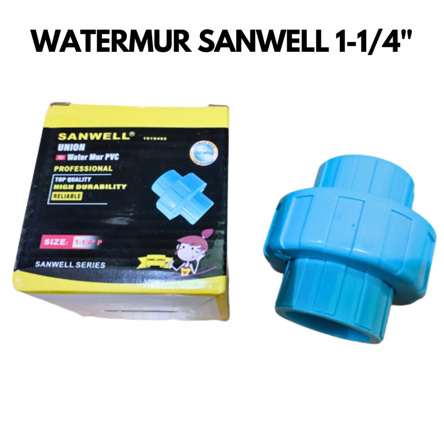 Jual Watermur Water Mur Watermoor 1-1/4 W.Mur Union PVC SANWELL 11/4 ...