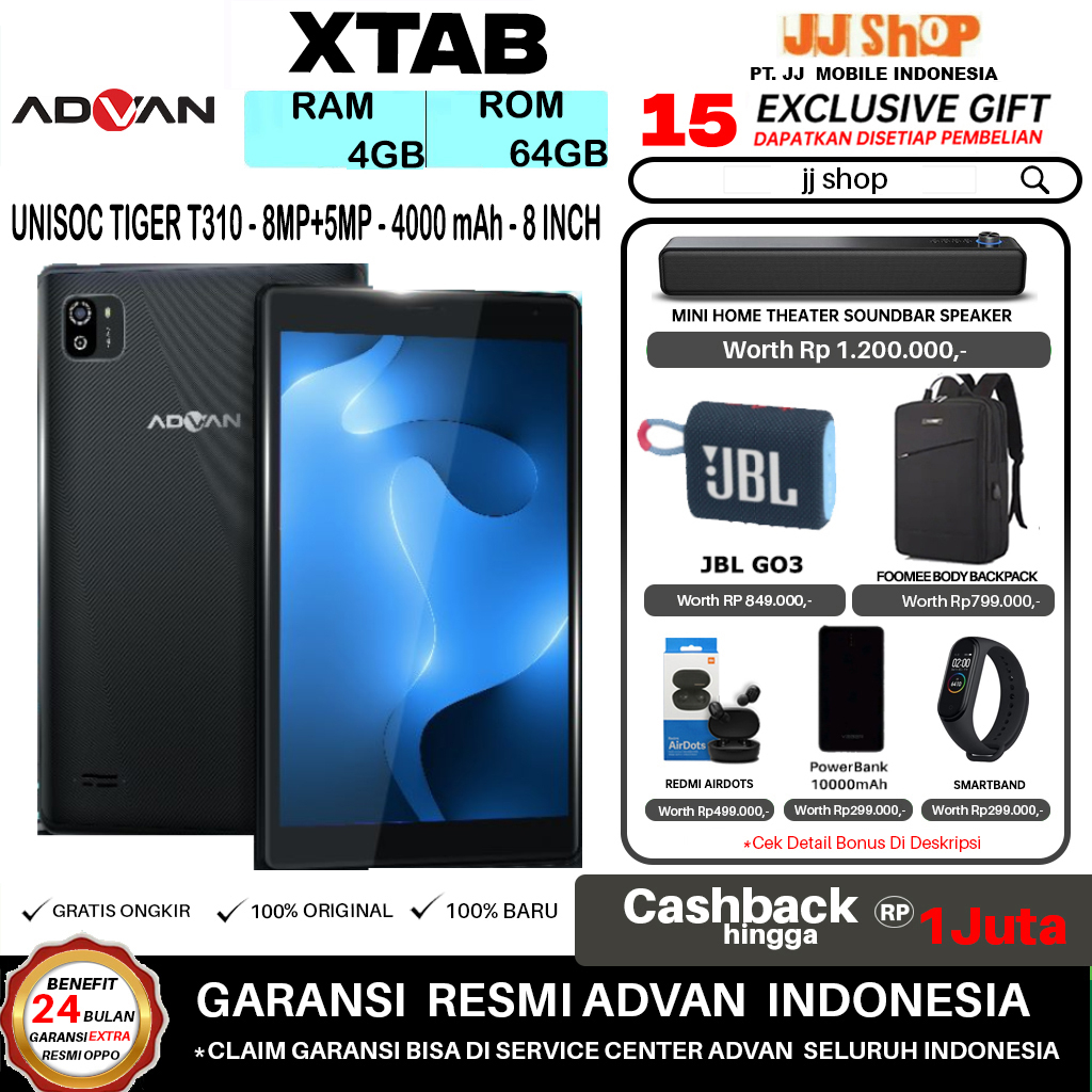 Jual ADVAN XTAB 4/64 GB RAM 4GB ROM 64GB GARANSI RESMI | Shopee Indonesia