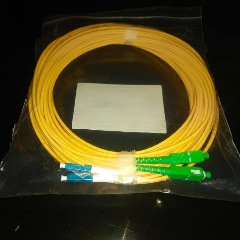 Jual 15m Patchcord SC Apc - LC Upc Fiber Optic Patch Cord SC - LC Core Duplex | Shopee Indonesia