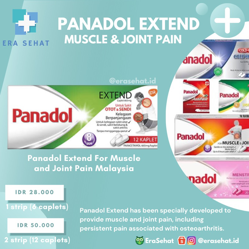 Jual Panadol Extend Muscle & Joint Pain Malaysia | Shopee Indonesia