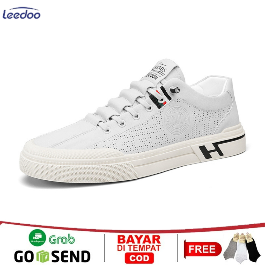 Jual Leedoo Sepatu Sneakers Pria Casual Sepatu Kerja Kuliah Sepatu Kulit Formal Sepatu Jogging ...