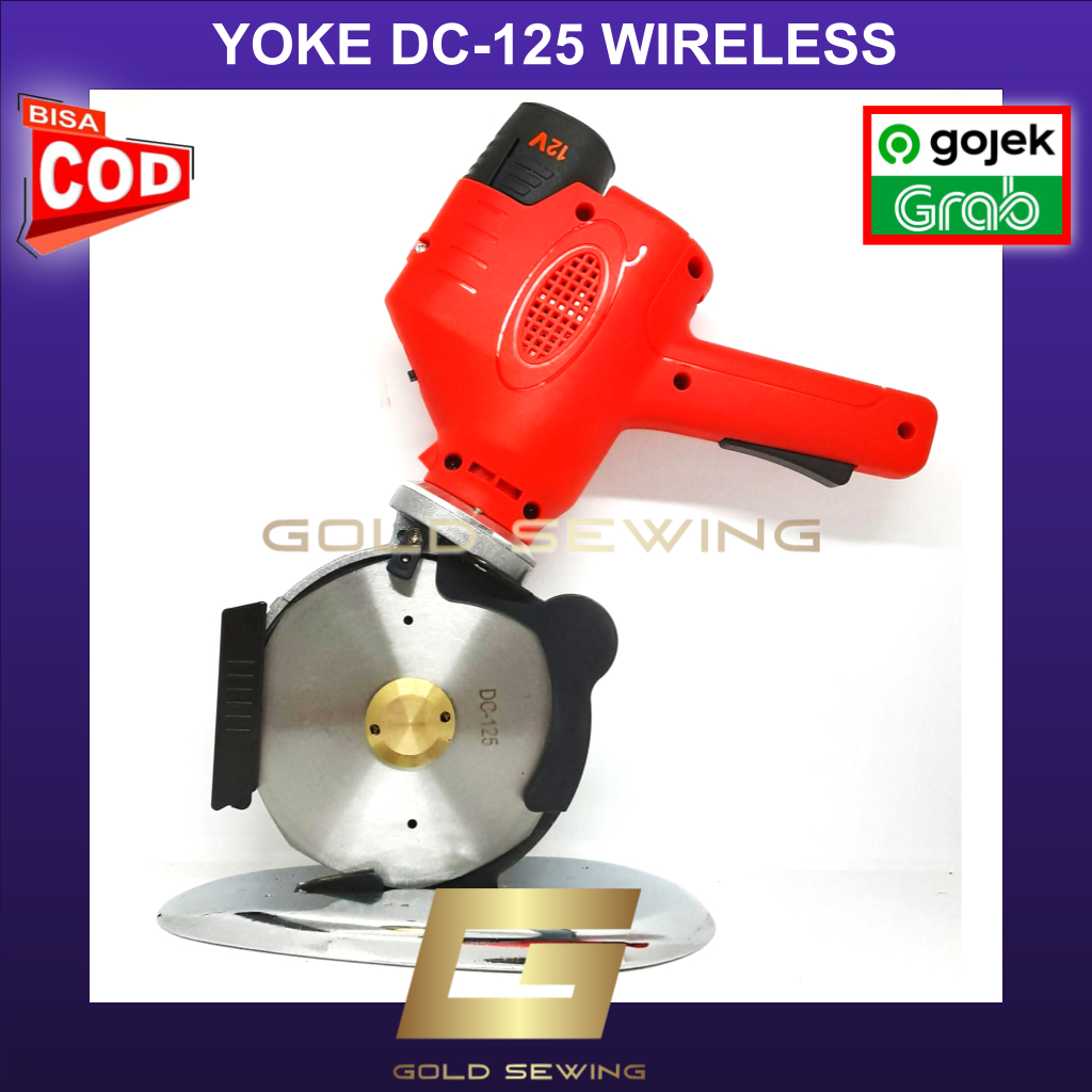 Jual Mesin Potong Bahan Kain Octa Portable YOKE DC-125 Wireless - GOLD ...