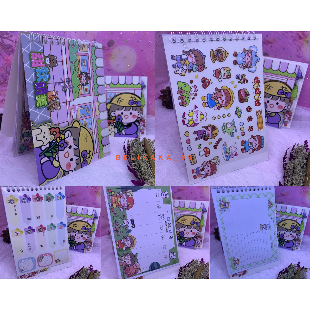 Jual STICKER KALENDER AESTHETIC 2D MOMO / STIKER BUKU SPIRAL WASHI LUCU ...