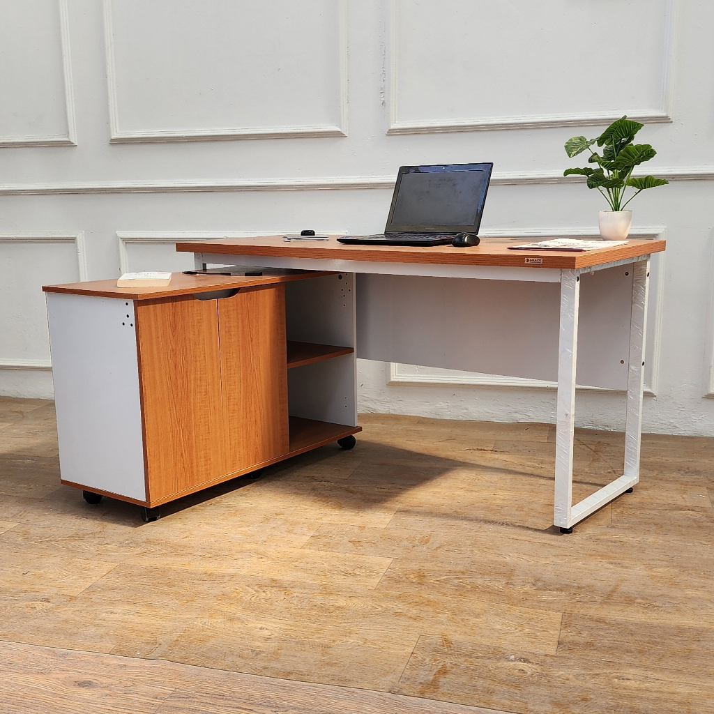 Jual MEJA KANTOR RAK SUDUT RAK POJOK KIRI KANAN MEJA TULIS MEJA ...
