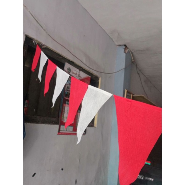 Jual Bendera Segitiga Renteng Merah Putih Panjang 5 Meter Bendera HUT RI Dekorasi AGUSTUSAN ...