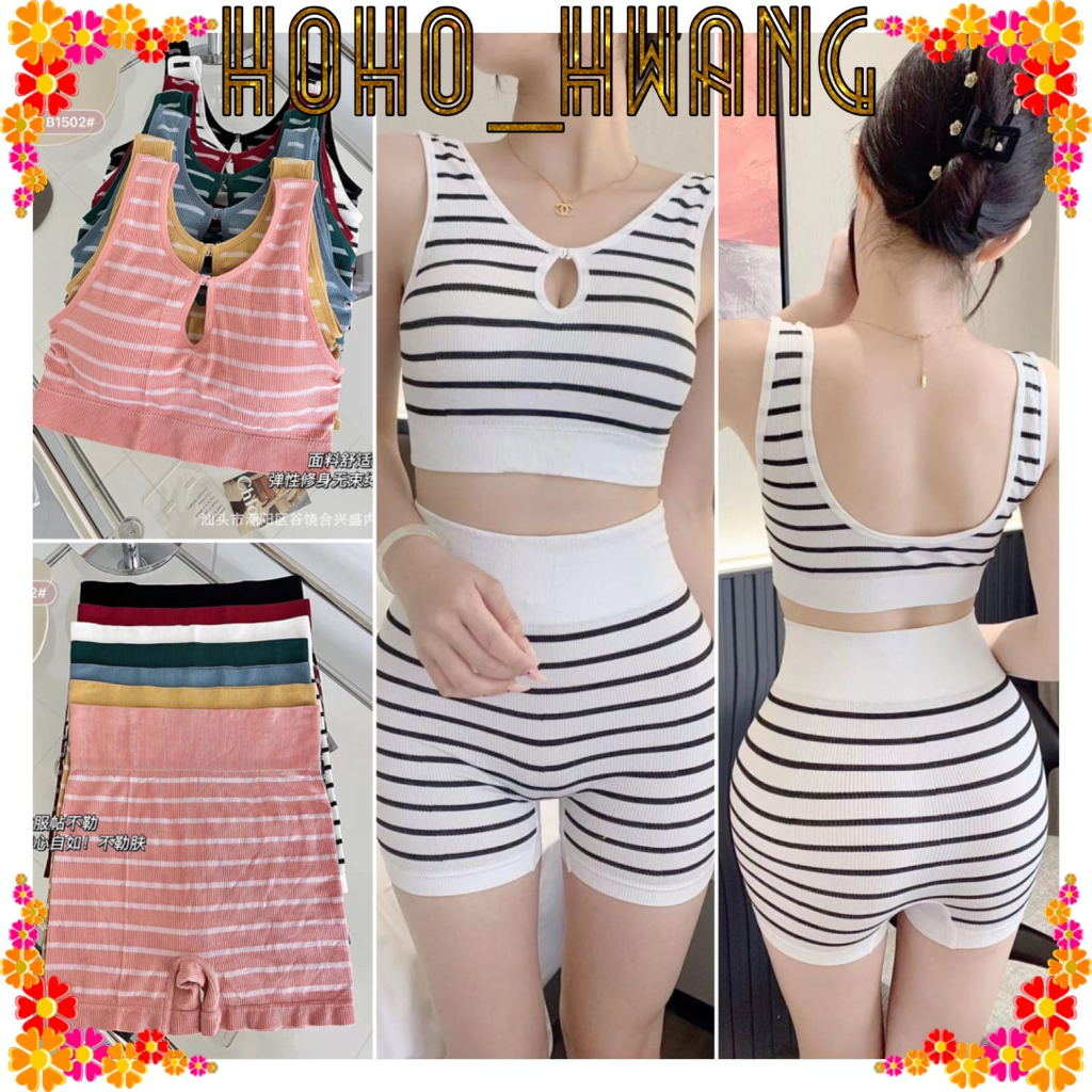 Jual HOHO_HWANG (B-155) Bra set olahraga setelan wanita running dan yoga Setelan Celana Bra ...