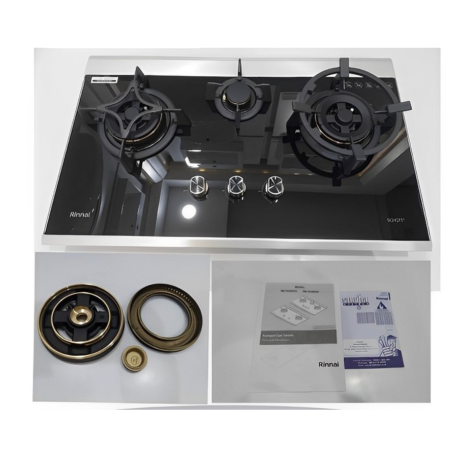 Jual RINNAI KOMPOR TANAM RB-7513D G Built in Hob / 3 tungku ORIGINAL | Shopee Indonesia