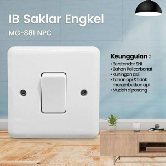 Jual Saklar Engkel Inbow Tanam IB BRIGHT-G 6A Kuningan ISO 9001 SNI TOP ...