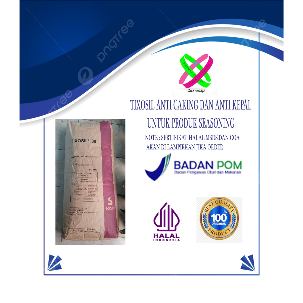 Jual TIXOSIL/ANTI CAKING/ ANTI PECAH /ANTI LENGKET/ANTI KEMPAL UNTUK PRODUK SEASONING FOOD GRADE ...