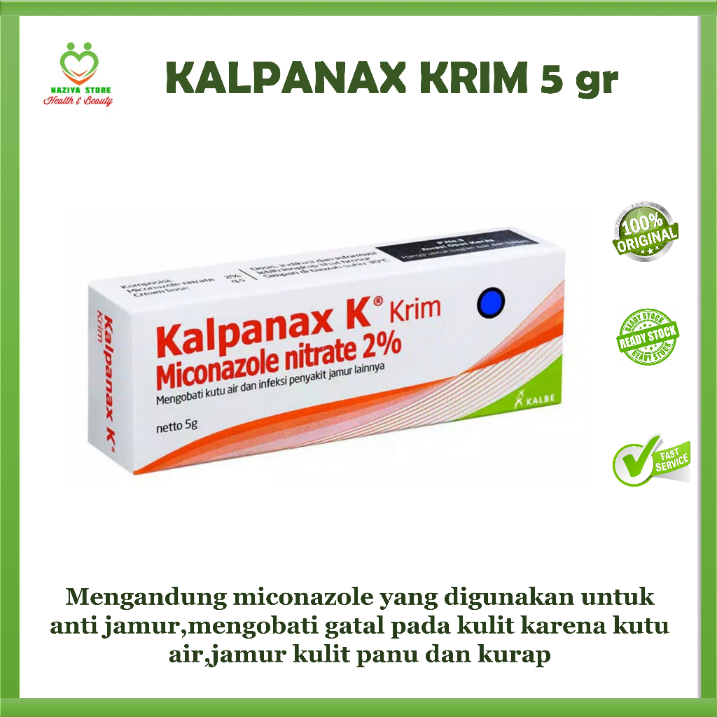 Jual KALPANAK KALPANAX KRIM 5 GRAM Miconazole nitrate 2% Salep Jamur ...