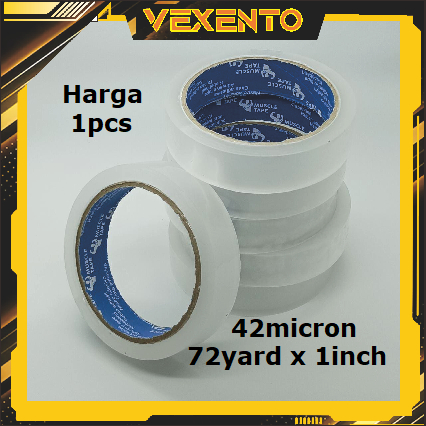 Jual Lakban 1 inch 72yard Selotip Isolasi Bening by Vexento | Shopee Indonesia