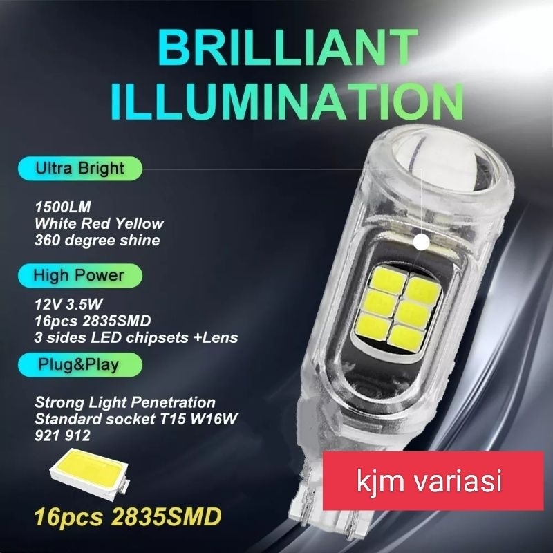Jual LAMPU LED MOBIL MUNDUR,SENJA GS1 NINE LUMINOSLED T15 45MATA CS1 EXTREME BRIGHT | Shopee ...