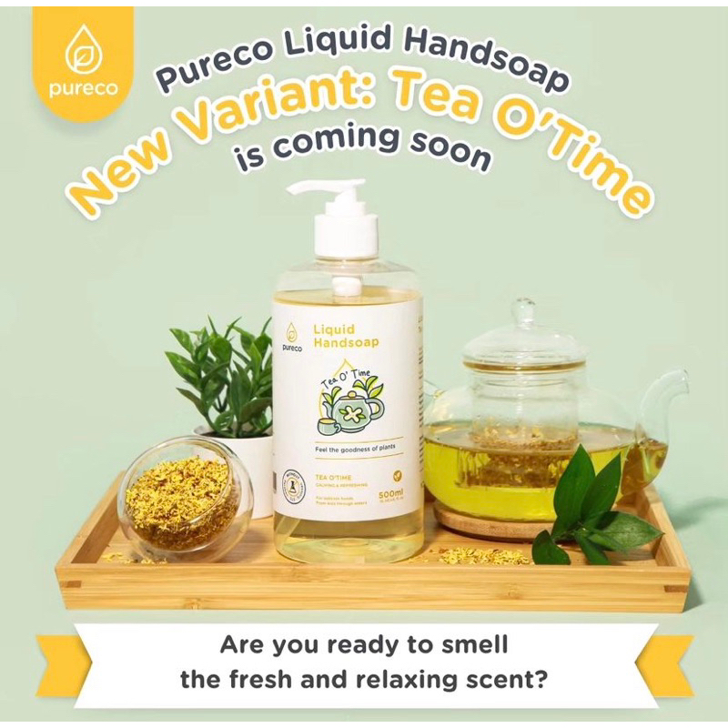 Jual Pureco Liquid Handsoap Tea O'Time Sabun Cuci Tangan 500 ML ...