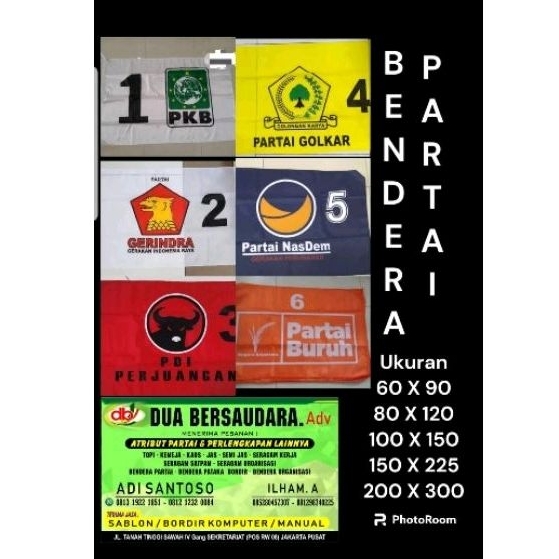 Jual BENDERA PARTAI / BENDERA BERBAGAI PARTAI | Shopee Indonesia