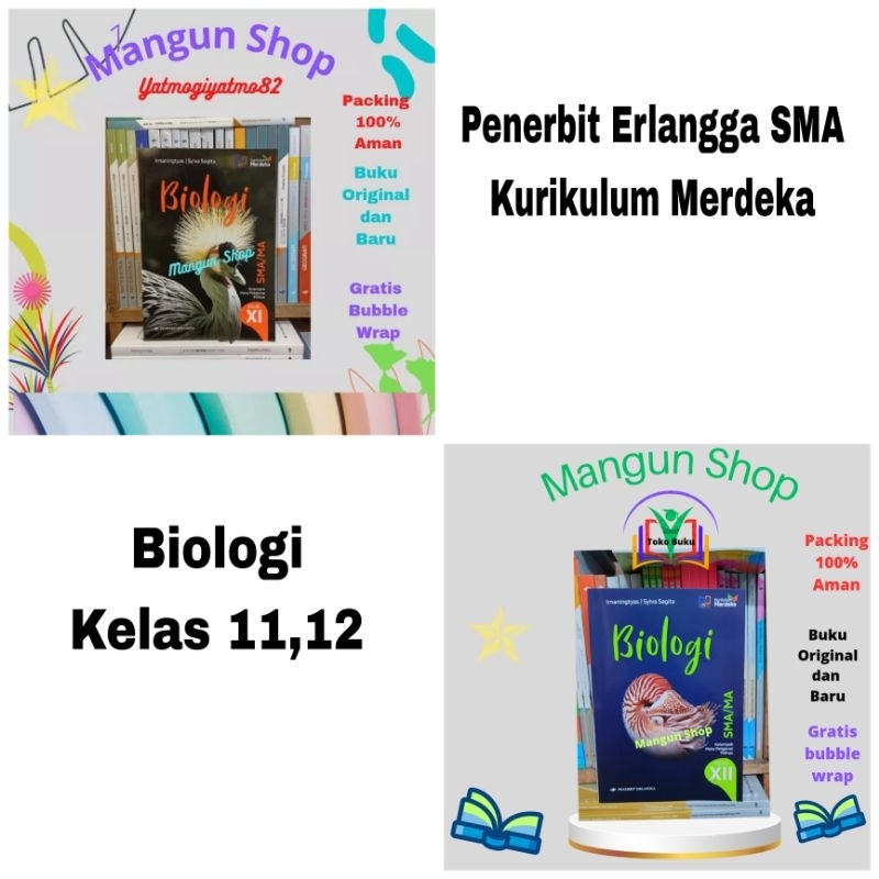 Jual Buku Biologi Kelas 11,12 SMA Kurikulum Merdeka Erlangga Irnaningtyas | Shopee Indonesia