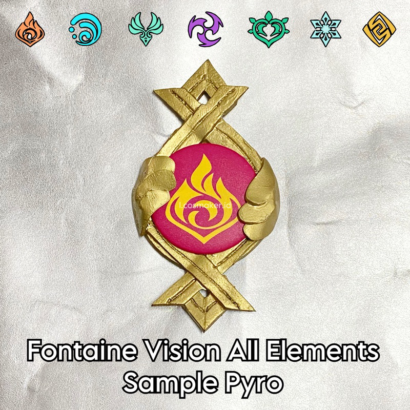 Jual Fontaine Vision All Elements Genshin Impact Untuk Costume | Shopee ...