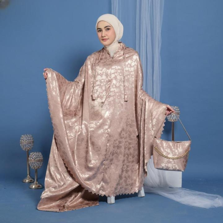 Jual Mukena Armani Silk Jaguar AURELIA Lasercut Motif Bunga Random ...
