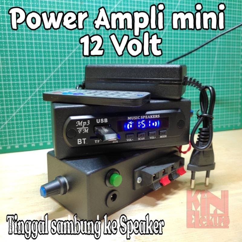 Jual Power Ampli mini stereo + Mp3 Bluetooth lengkap tinggal pakai ...