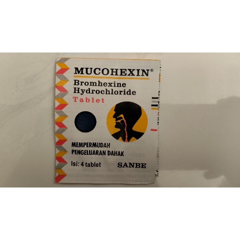 Jual Mucohexin Strip Isi 4 Tablet / Mempermudah Pengeluaran Dahak ...