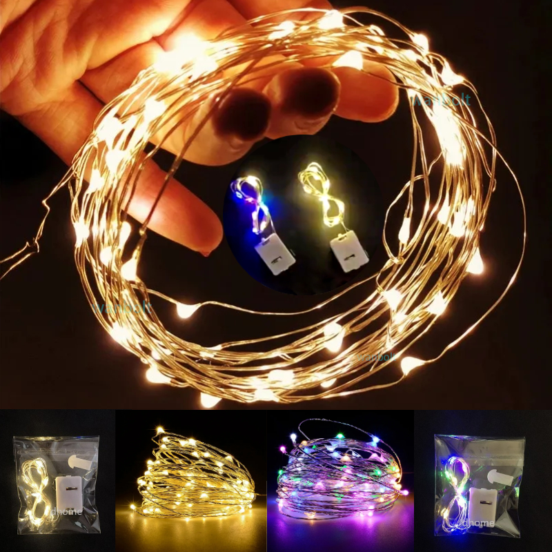 Jual Lampu Tali LED 2m Baterai Bawaan - Fairy Light Dekorasi Kamar, 3 ...