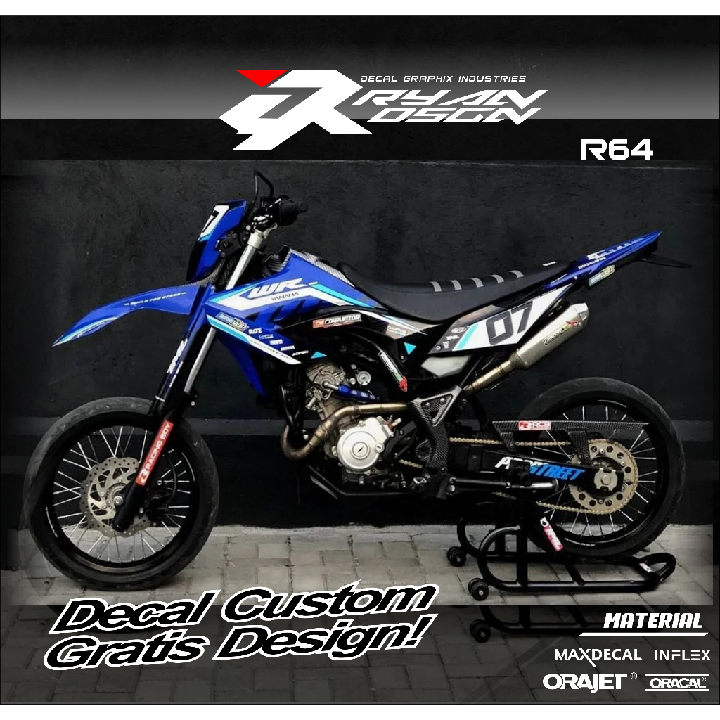 Jual Decal Sticker Motor Cross Yamaha WR155 Fullbody Murah Glosy Doff ...