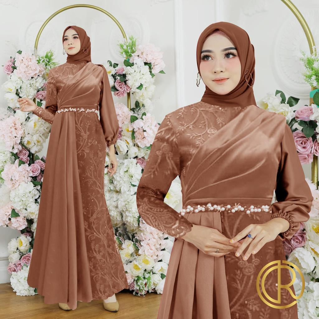 Jual ( COD ) MAXI GAMILA GAMIS SATIN MAXI DRESS SERAGAM UNDANGAN ...